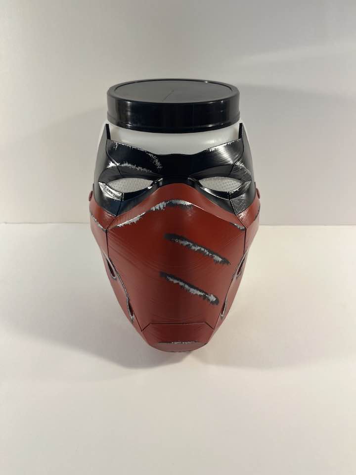 Red Hood Outlaw mask Crimson Red and Matte Black – Maxx Grey Creations