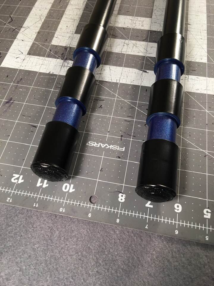 Nightwing Batons Matte Black Metallic Blue – Maxx Grey Creations