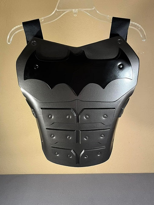 Batman chest armor Metallic Gunmetal Matte Black Classic Bat symbol ...