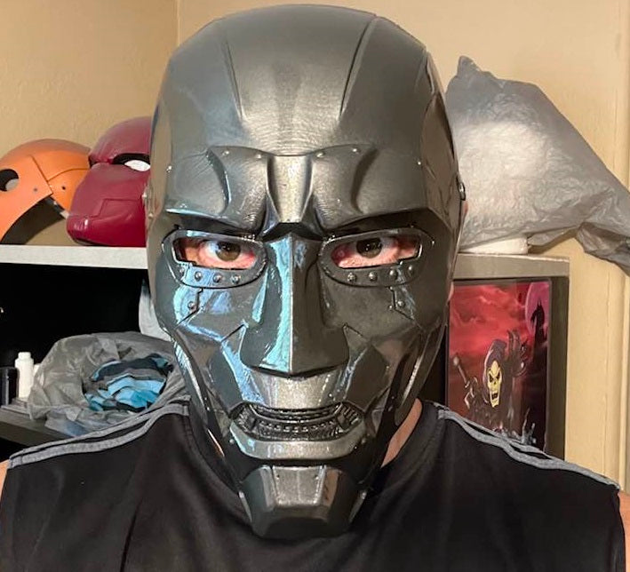 Dr. Doom Mask Variant Metallic Black Stainless-Steel color – Maxx Grey ...