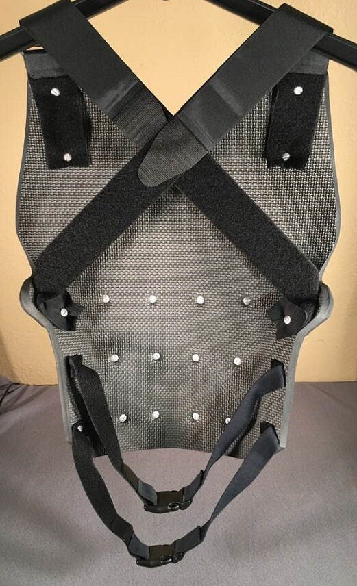 Batman chest armor Metallic Gunmetal Matte Black Classic Bat symbol ...