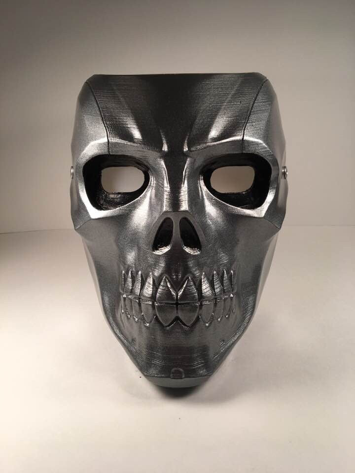 Taskmaster mask villain in the Black Widow movie Dark Steel Satin Blac ...