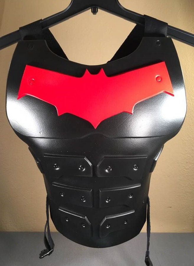 Red Hood chest armor Matte Black Fire Red – Maxx Grey Creations