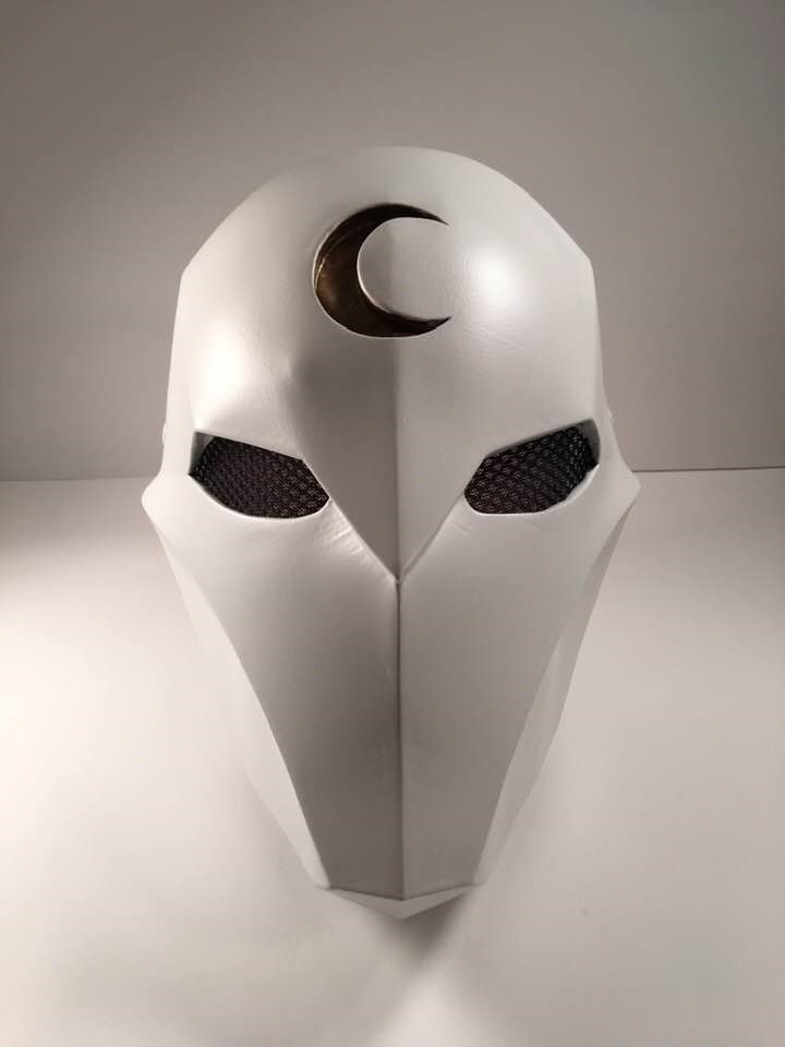Moon Knight mask Matte White Gold Moon – Maxx Grey Creations